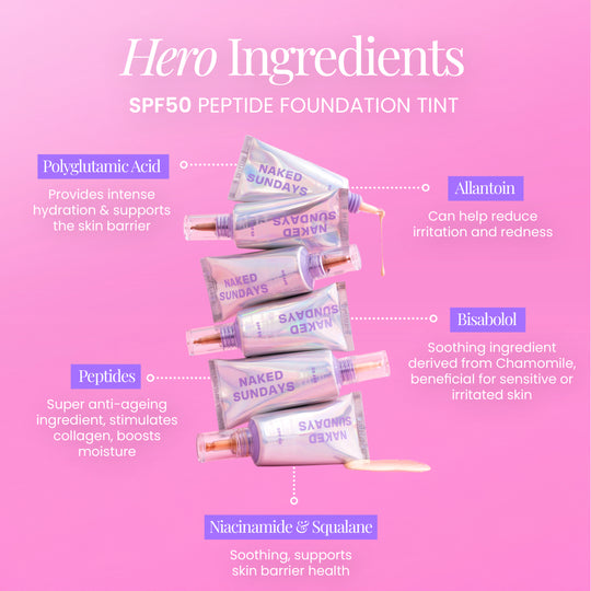 BeautyScreen™ SPF50 Peptide Foundation Tint - 4 Medium Sand – Naked ...