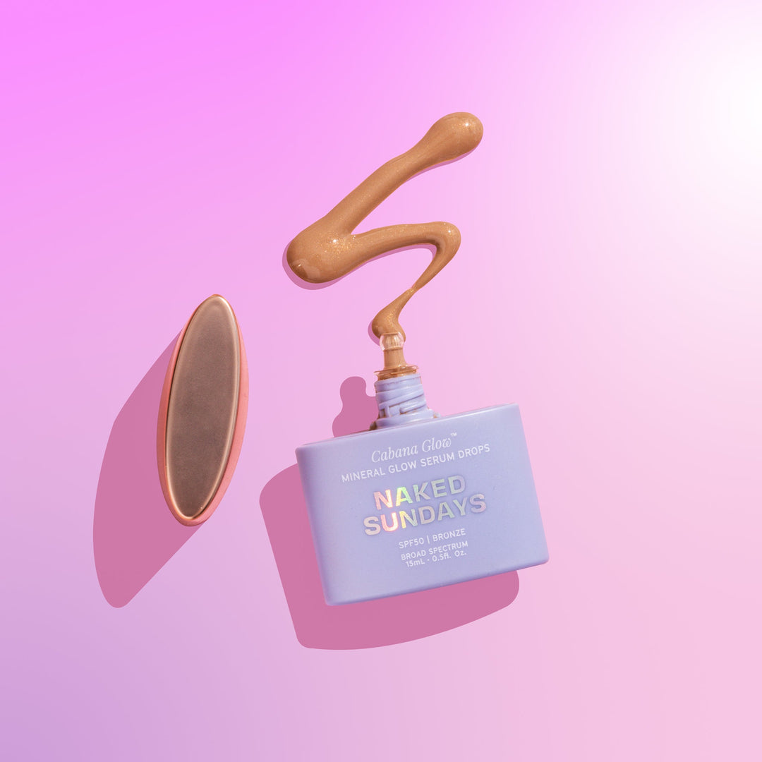 CabanaGlow™ SPF50 Glow Serum Drops - Bronze Mini – Naked Sundays USA